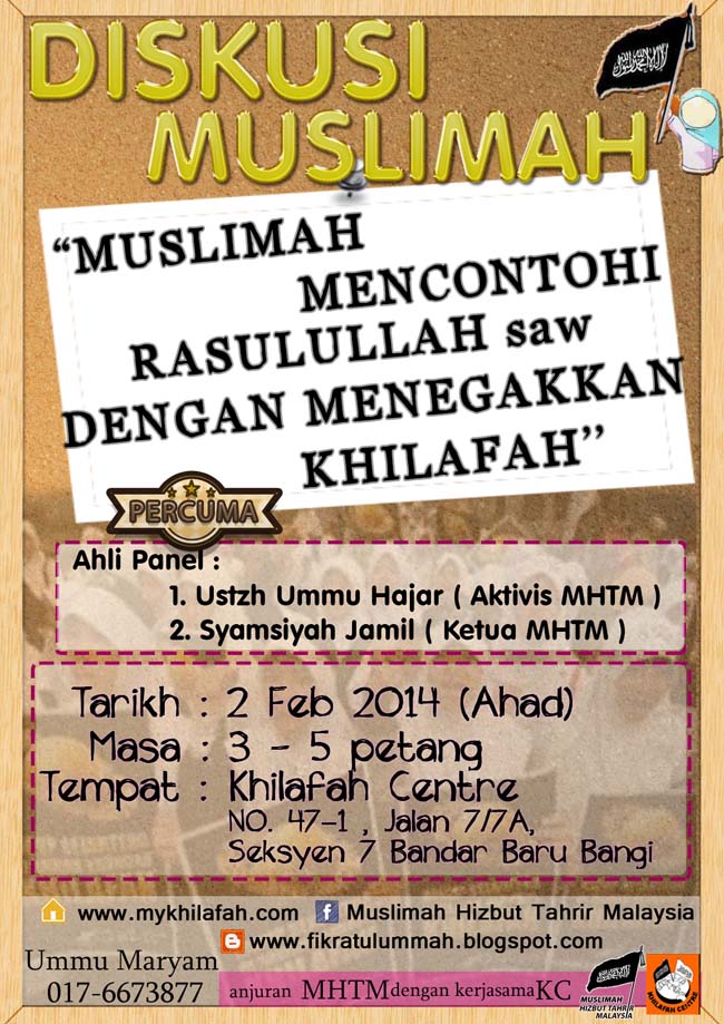 DISKUSI MUSLIMAH: Muslimah Mencontohi Rasulullah SAW Dengan Menegakkan ...
